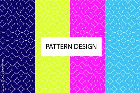 Vector Seamless Zig Zag Pattern Design In Different Color Option Background Design Stock Vector