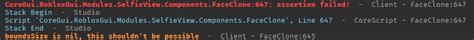 Coregui Faceclone Assertion Failed Error Engine Bugs Developer
