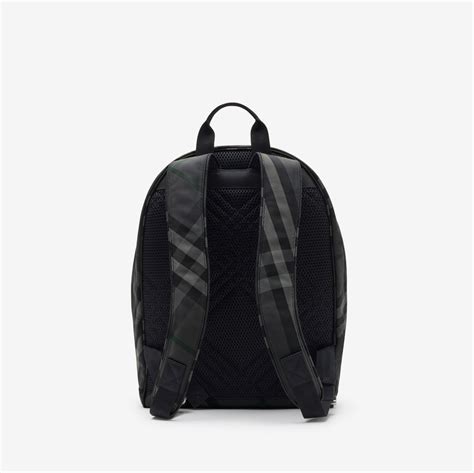 grid backpack in charcoal grey men nylon technical burberry® official