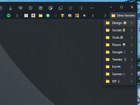 I Wish We Could Change Folder Icons In The Favorites Too Any Idea R MicrosoftEdge