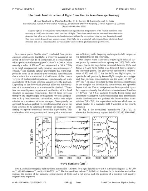 Pdf Electronic Band Structure Of Hgse From Fourier Transform Spectroscopy