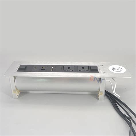 Multifunctional Motorized Rotate Desktop Power Socket Outlet Aluminum Multifunctional Motorized Rotate Desktop Power Socket Outlet Aluminum