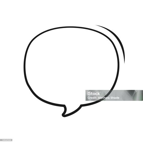 말풍선 윤곽선은 손으로 그린 라인 아트입니다 복고풍 빈 만화 거품입니다 벡터 그림 낙서입니다 공란에 대한 스톡 벡터 아트 및 기타 이미지 Istock