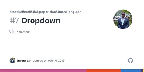 Dropdown · Issue 7 · Creativetimofficial Paper Dashboard Angular · Github