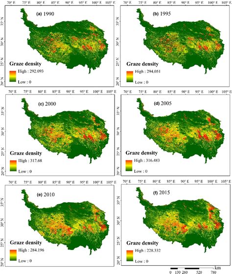 Grazing Intensity Data Sets On The Qtp For 1990 1995 2000 2005 2010 Download Scientific