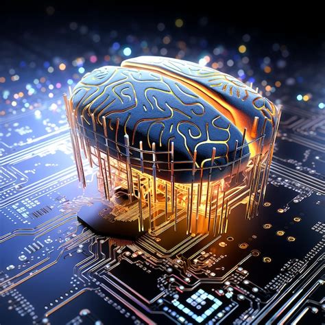 Premium AI Image Microprocessor With Brain Generate By AI