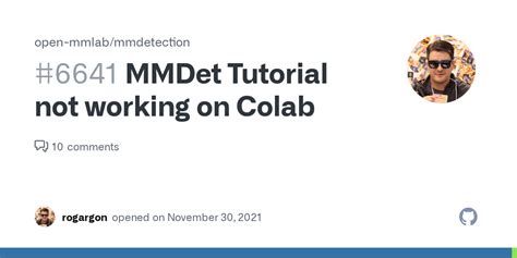 Mmdet Tutorial Not Working On Colab · Issue 6641 · Open Mmlab