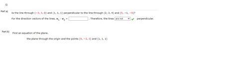 Solved Ta Is The Line Through −330 And 111