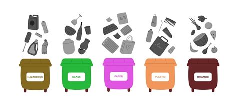 쓰레기 수거통 플라스틱 유리 유기 폐기물 세트 쓰레기통 재활용 쓰레기통 다양한 쓰레기를 분류하기 위한 쓰레기통 쓰레기 분리 분리