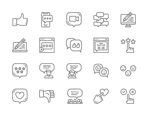 Premium Vector Set Of Linear Data Processing Icons Analysis Icons In