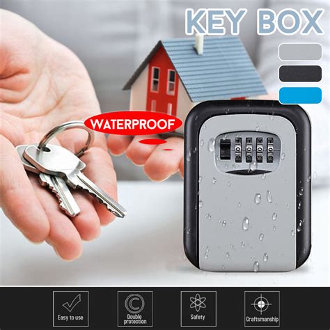 New Larger Capacity Digit Code Lock Key Safe Box Outdoor Storage Case Wall Mounted Anti Theft