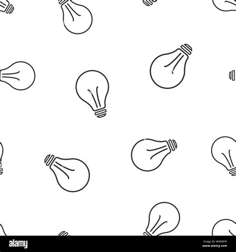 Halogen Lightbulb Seamless Pattern Background Business Flat Vector Illustration Light Bulb