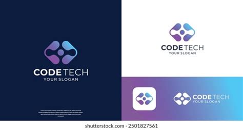 Symbol Coding Logo Design Inspiration Stock Vector Royalty Free