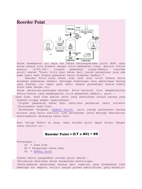 Reorder Point Pdf