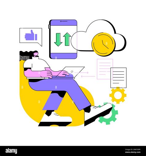 Automatic Backup Abstract Concept Vector Illustration Data Recovery