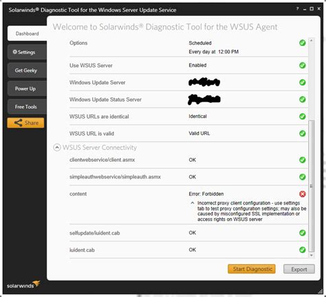 Wsus Server Not Updating Clients Diagnostic Results Windows Spiceworks Community