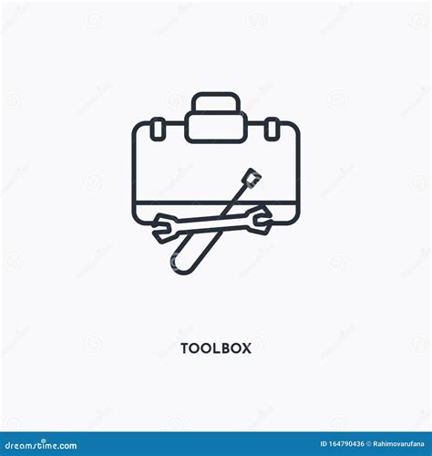 Toolbox Outline Icon Simple Linear Element Illustration Isolated Line