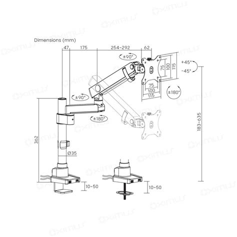 Jual Bracket Single Dan Dual Monitor 17 40 Oximus P112u Dan P212u