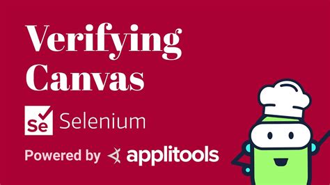 verifying and interacting with canvas elements in selenium test