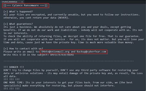 New Cylance Ransomware Powerful Commandline Options