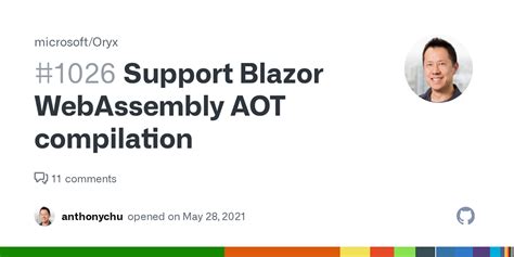 Support Blazor Webassembly Aot Compilation · Issue 1026 · Microsoft