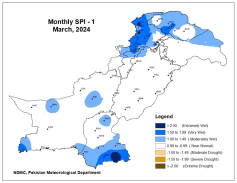 Standarized Precipitation Index National Drought Monitoring And Early Warning Centre Islamabad