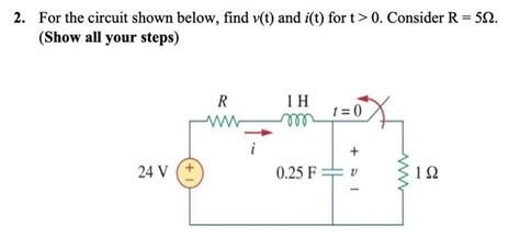 solved 2 for the circuit shown below find v t and i t