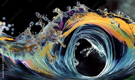 Cfd Simulation Of Turbulent Flow Within Pipe System Showing Vortices And Eddies Stock