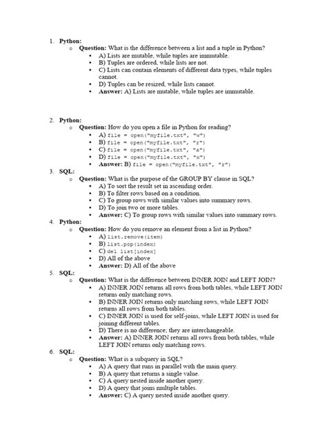 Python Quizz Pdf Data Computer Programming