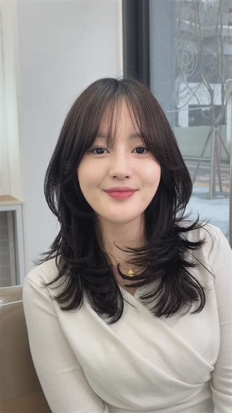 대구레이어드컷 대구레이어드펌 대구미용실 어씨스헤어 풍성한 볼륨감을 줄 수 있는 ‘ 허쉬컷 디자인 💝 사이드 볼륨을 극대로 살릴 수 있는 허쉬컷 디자인은 긴 얼굴형에