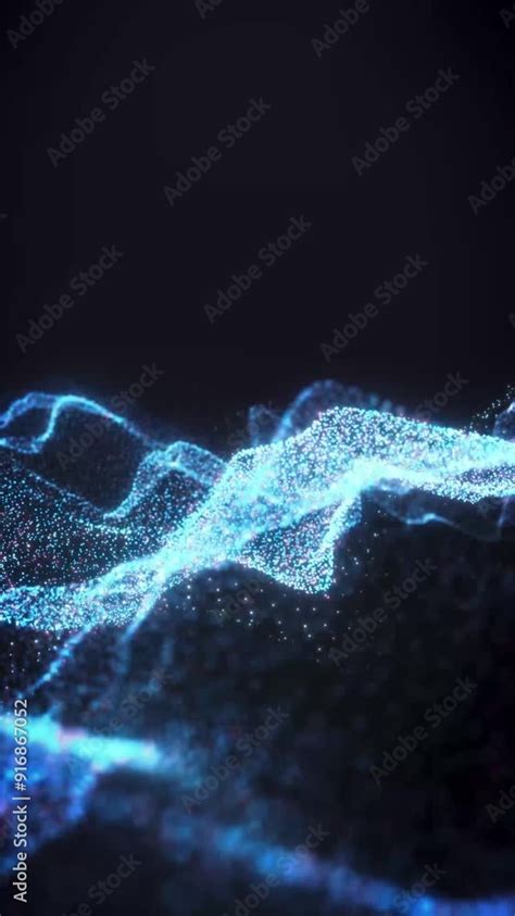 Digital Particle Waves A Mesmerizing Abstract 4k Vertical Background