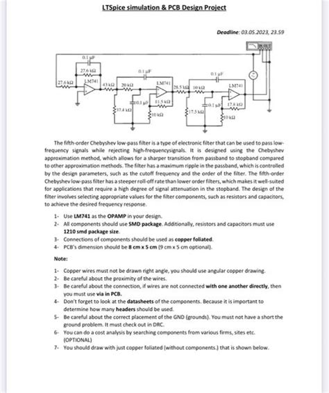 solved ltspice simulation and pcb design project deodline