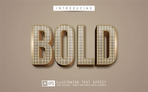 Premium Vector Editable Text Effect Bold Text Style Concept