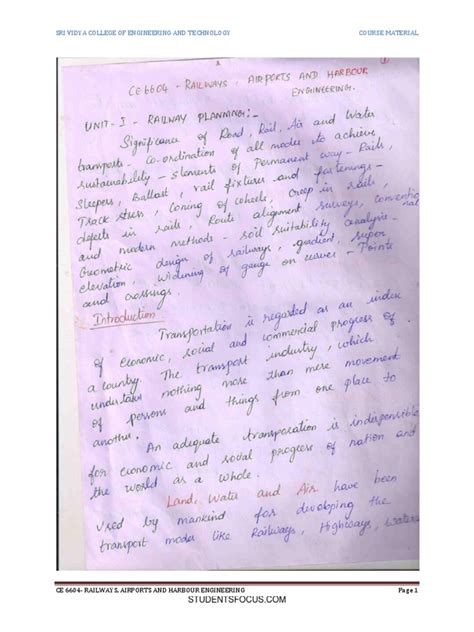 Sri Vidya College Of Engineering And Technology Course Material Pdf