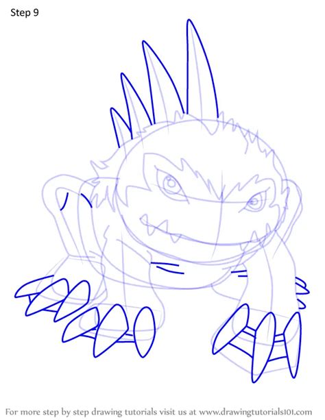 How To Draw Gizamon From Digimon Digimon Step By Step