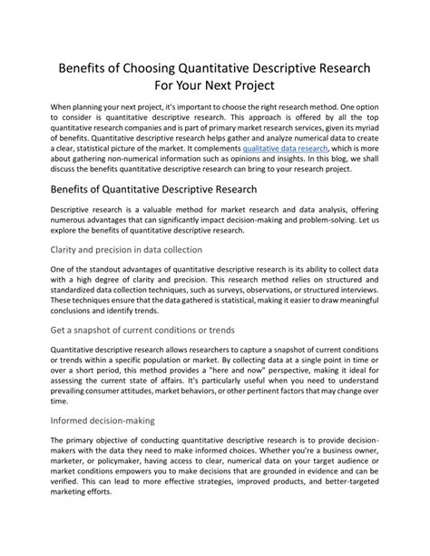 Ppt Quantitative Descriptive Research Powerpoint Presentation Free