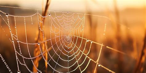 premium ai image ai generated ai generative sunshine spiderweb spider