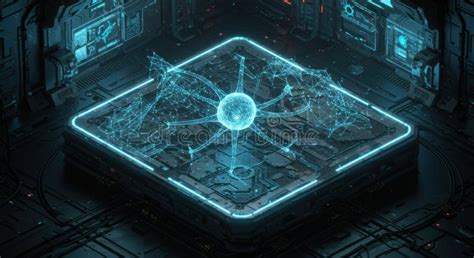 Cybernetic Neuron stock illustration. Illustration of screenshot - 379987261