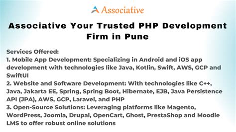 associative your trusted php development firm in pune associative india
