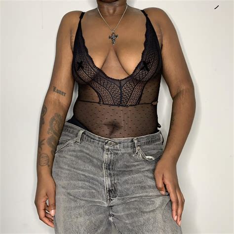 Sheer Lace Lingerie Has Holes Shown In Pics Fits Depop
