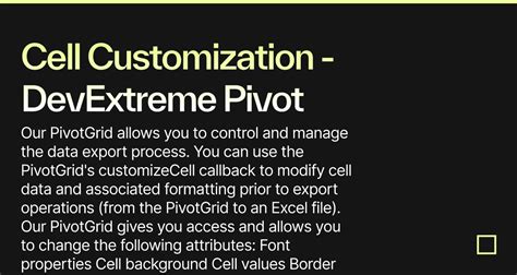 Cell Customization Devextreme Pivot Grid Codesandbox