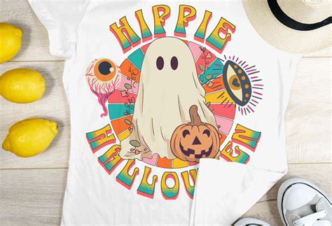 Hippie Halloween Png Retro Ghost Png Graphic By Deenaenon · Creative
