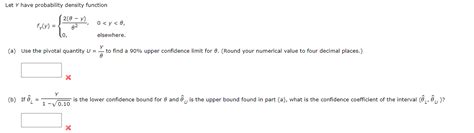 Solved Let Y Have Probability Density Function Chegg