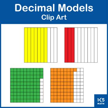 Decimal Models Clip Art By K Math Teaching Resources TPT