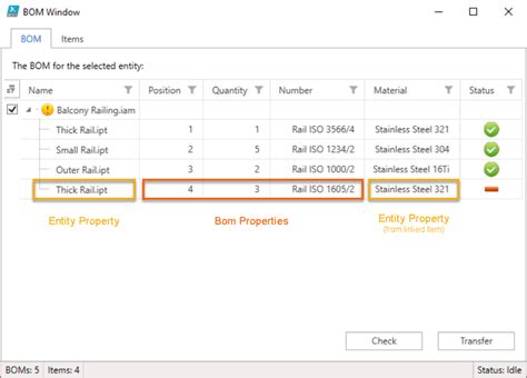 how to add or remove bom rows in the bom window