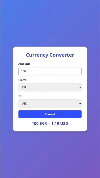 Build A Stunning Currency Converter With Html Javascript And Tailwindcss Currencyconverter