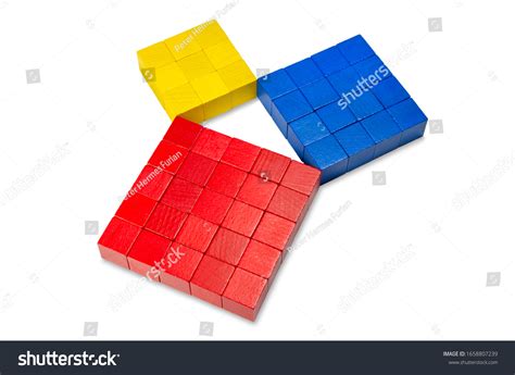 Pythagorean Theorem Shown Colorful Wooden Cubes Stock Photo 1658807239 Shutterstock