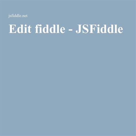 Edit Fiddle Coding Html Javascript Custom Consoles