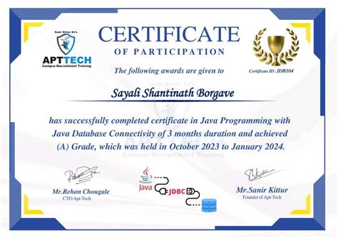 Sayali Borgave On Linkedin Java Javacoder Javaprogramming Jdbc Apttech