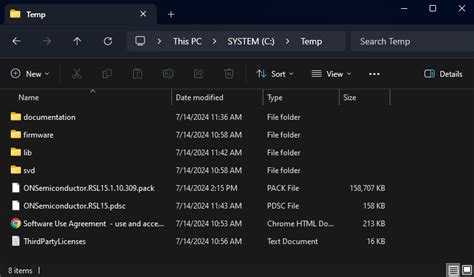 Comparing Source Code Of A New Cmsis Pack Release